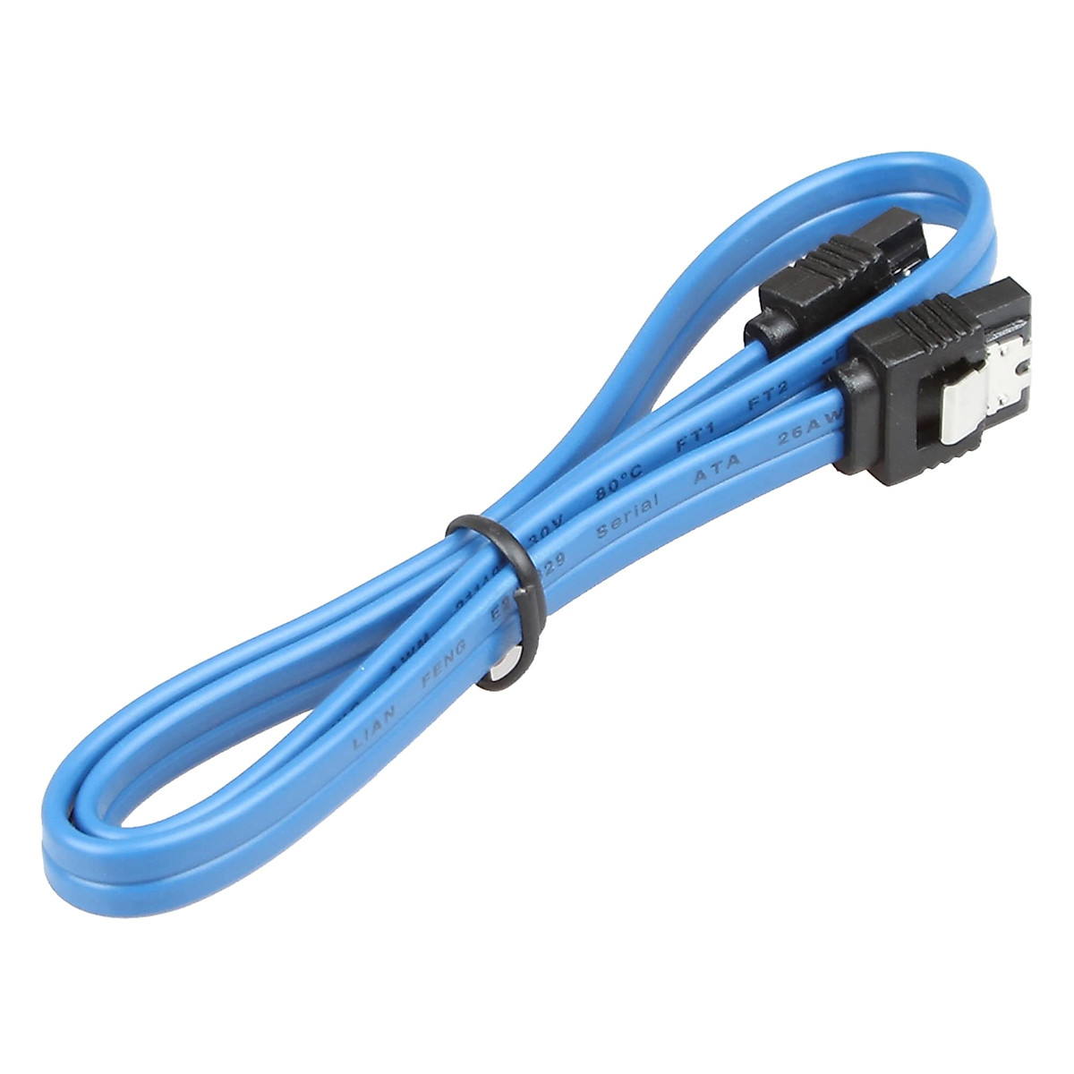LIANSHU 6Pack Straight SATA III Cable 6.0 Gbps L=24 Inches 6 Gbps Data (6Pack Blue)