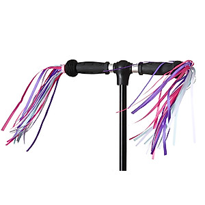 Paliston 1 Pair (2pcs) Bike Handlebar Streamers Scooter Grips Streamers Tassel Ribbons for Boys Girls Style 3