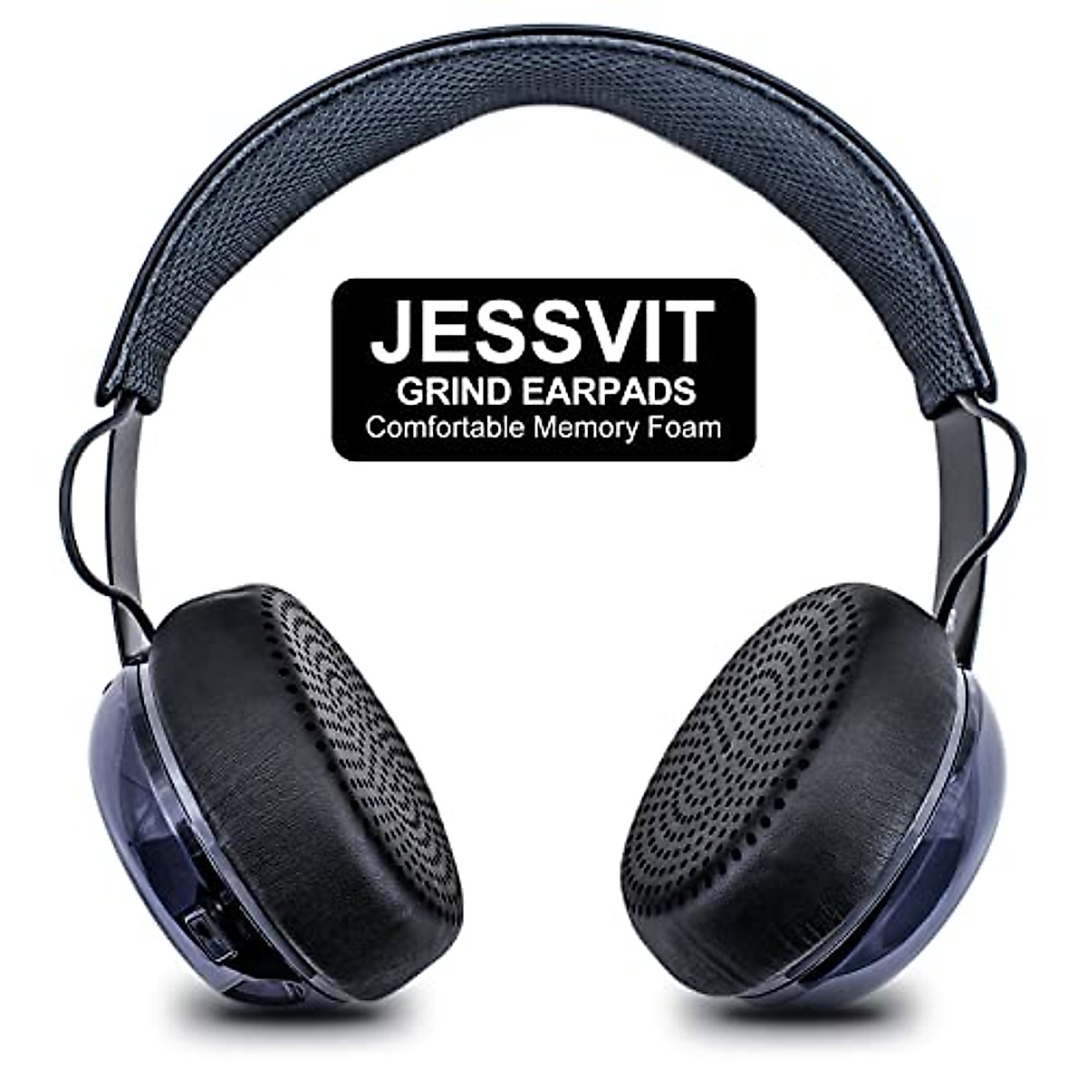Grind Earpads Replacement for Grind Bluetooth Wireless On-Ear Headphones - Protein Leather/Ear Cushion/Ear Cups by JESSVIT