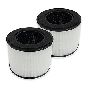 PUREBURG Replacement True HEPA Filters Compatible with Clarifion AerClear AS-AC207701-01 Air Purifier,4-Stage Filtration Activated carbon 2-in-1 Air Clean Dust VOCs,2-Pack