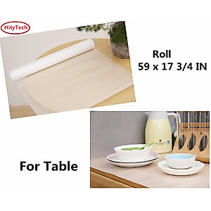 HityTech Shelf Liner, EVA Shelf Liners Can Be Cut Refrigerator Mats Fridge Cushion Liner Non-Adhesive Cupboard Liners Non-Slip Cabinet Drawer Table Liners - 59 x 17 3/4 in - Transparent