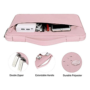 MOSISO Compatible with MacBook Air 13 inch Case (A1369 A1466, Older Version 2010-2017 Release), Plastic Hard Shell Case & Sleeve Bag & Keyboard Cover & Webcam Cover & Screen Protector, Rose Quartz