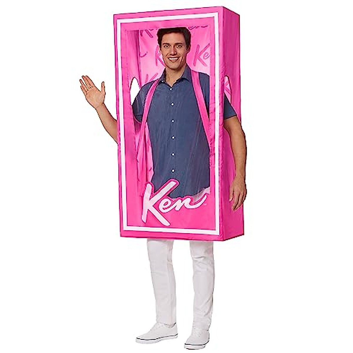 Spirit Halloween Barbie Adult Ken Box Costume - One Size Fits Most | Officially Licensed | Mattel | Barbie Movie | 3D Costume