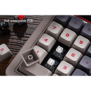 8Bitdo 18 Keys Retro Mechanical Numpad, Supports PC Numpad & Standard Calculator Mode, Hot-swappable, PC Calculator Shortcut Button, Bluetooth/2.4G/Wired Numpad for Windows and Android - N Edition