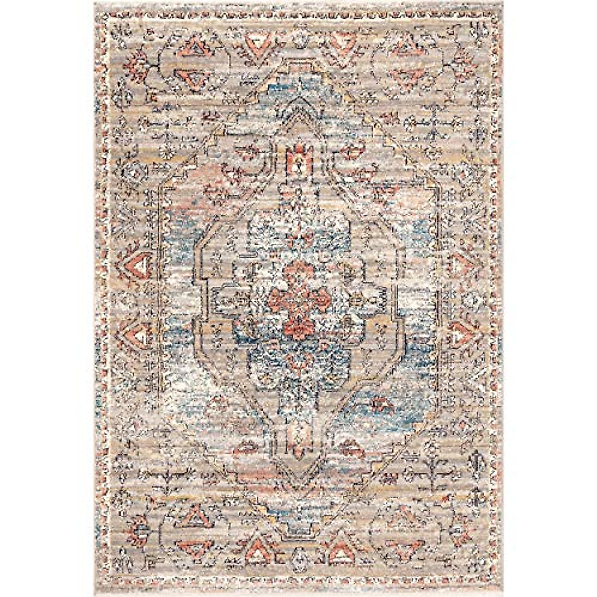 NuLOOM Marley Traditional Medallion Fringe Area Rug, 9' x 12', Beige
