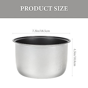 Housoutil Rice Cooker Inner Pot Non-stick Rice Cooker Pot Aluminum Alloy Instants Pot Electric Rice Inner Tank Interior Cooking Pot Dishwasher Oven Safe for Home Kitchen Silver