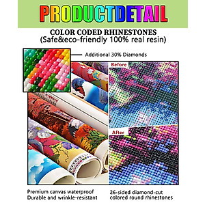 5D Adult Diamond Painting Kits, Christmas Tree Outside Window Diamond Painting Digital Painting Art Decorations, for Beginner Handmade DIY Craft Room Decor Wall Decor Or Gift Giving（18X25Inch）