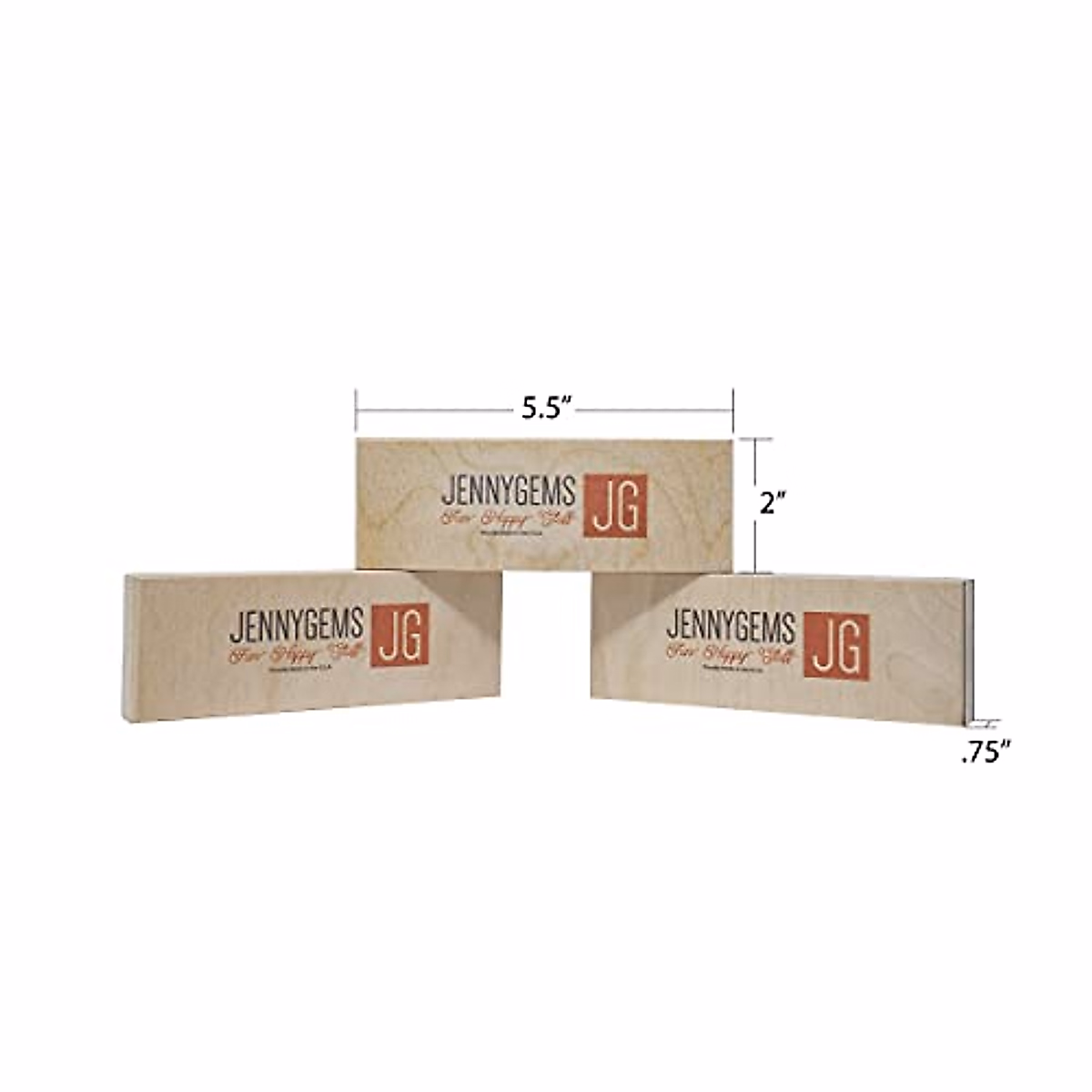 JennyGems Live Laugh Love Wooden Sign Set, Everyday Farmhouse Tiered Tray Decor Blocks, Warm Brown, Made in USA