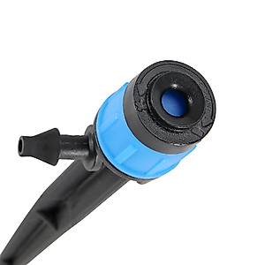 MUKLEI 200 Pcs 5" Drip Emitters Fan Shape, Drip Irrigation Emitters Vortex with Stake, 360 Degree Fan Shape Adjustable Water Flow Irrigation Drippers for 1/4 Inch Irrigation Tube Hose