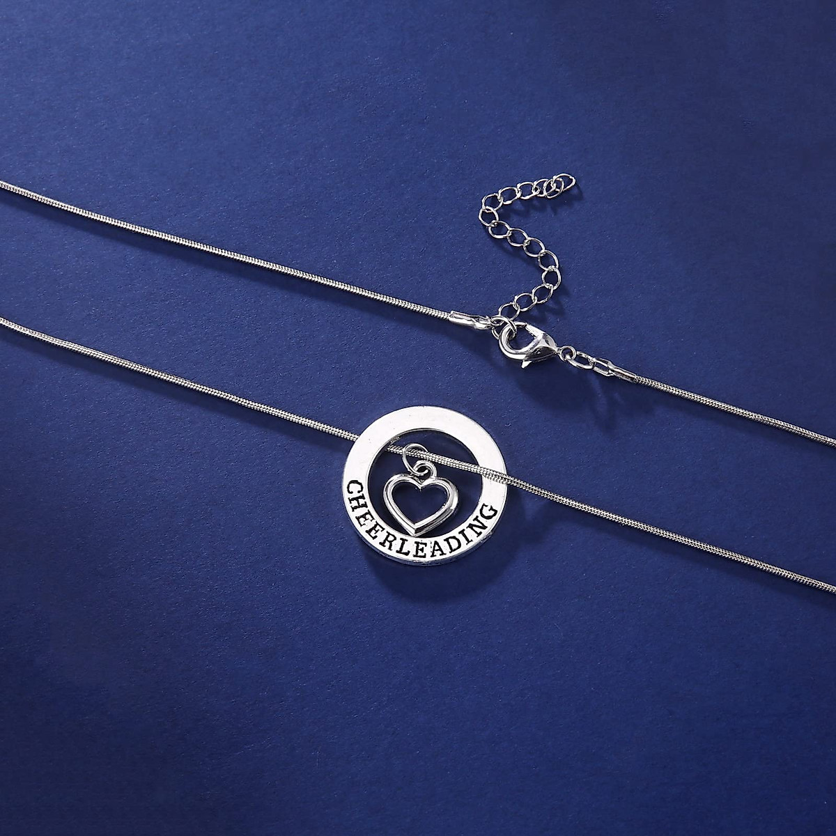 TEAMER Love Cheerleading Pendant Cheer Cheerleader Necklace Sprots Jewelry for Women Female