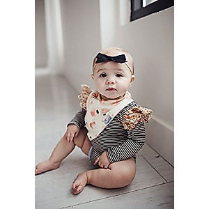 Baby Bandana Drool Bibs for Drooling and Teething 4 Pack Gift Set"Morgan"by Copper Pearl, Soft Set of Cloth Bandana Bibs for Any Baby Girl or Boy, Cute Registry Ideas for Baby Shower Gifts