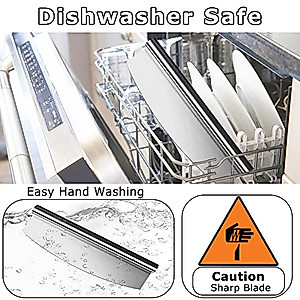 Pizza Cutter Rocker 14 inch Sharp Stainless Steel Slicer Knife with Protective Blade Cover for Kitchen Dishwasher Safe