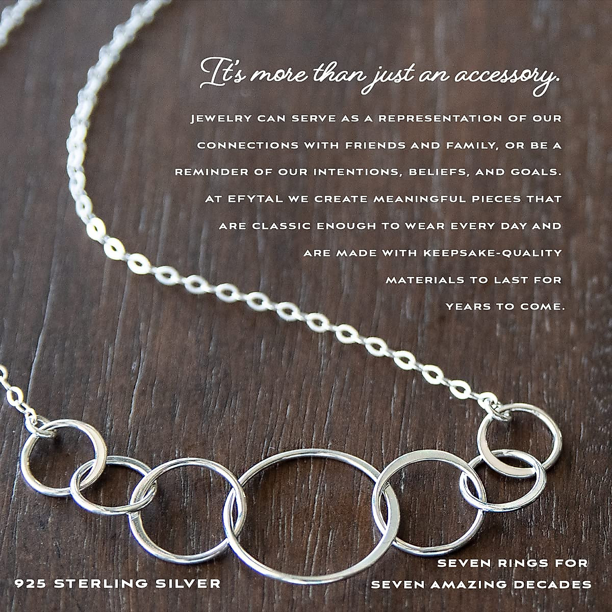 EFYTAL Happy 70th Birthday Gifts for Women, Sterling Silver 70th Birthday Necklace, Best Gifts for 70 Year Old Woman, 70th Birthday Ideas, 70th Birthday Gifts for Mom