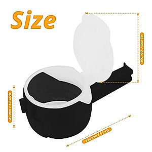 KUFUNG Food Storage Sealing Clips with Pour Spouts, Kitchen Chip Bag Clips, Plastic Cap Sealer Clips, Great for Kitchen Food Storage and Organization (M, Black)