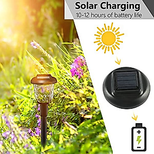 TAILKAT Solar Outdoor Lights, LED Color Changing and RGB Solar Lawn Lights, IP65 Waterproof Garden Pathway Solar Lights, Built-in Polysilicon Panel, Suitable for Porch, Balcony, Garden(6 Pack