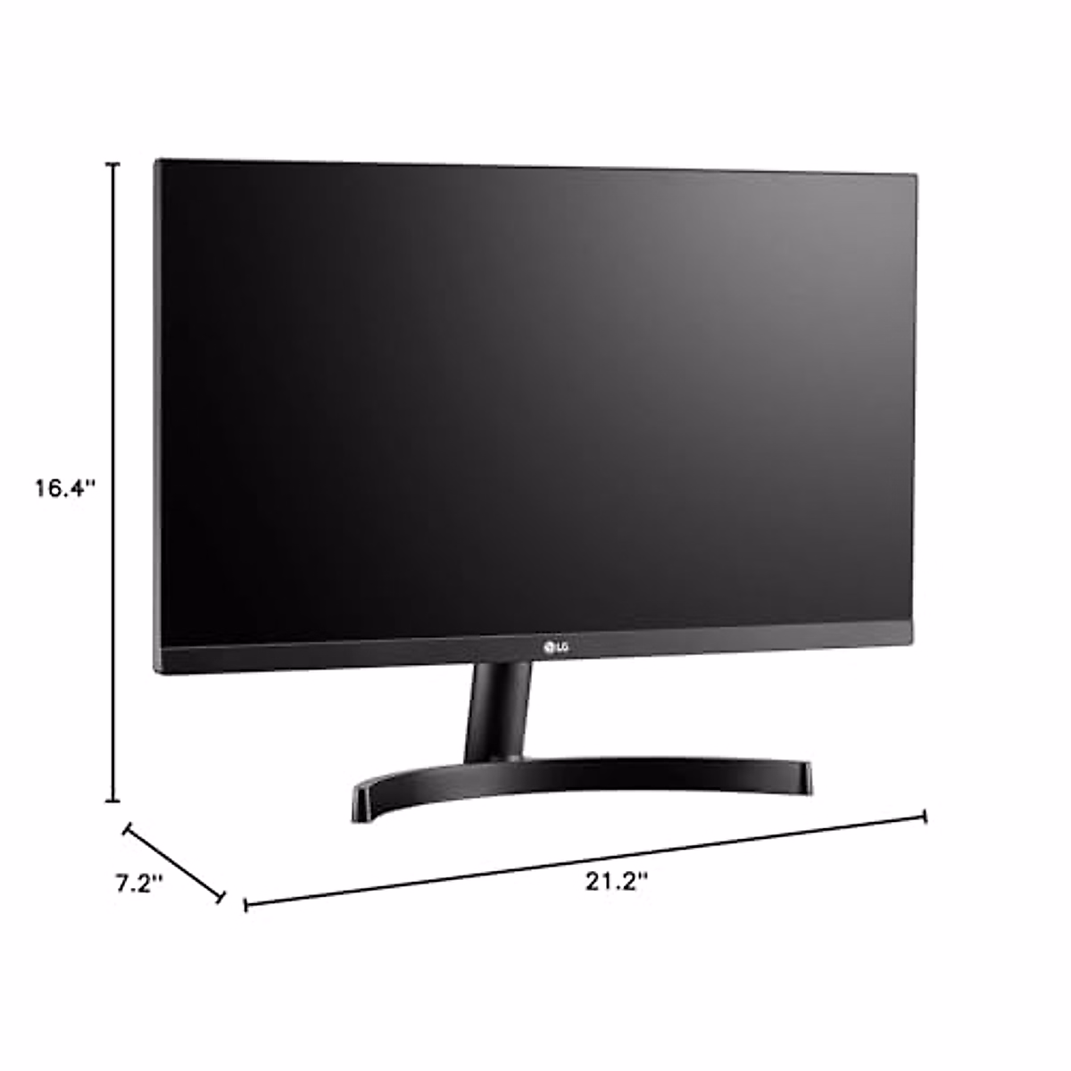 LG 24ML600M-B 24 inch FHD IPS LED 1920x1080 AMD FreeSync 3-Side Borderless Monitor Bundle with Deco Gear HDMI Cable 2 Pack + Gamer Surface Mousepad + Screen Cloth