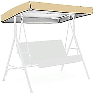 BTURYT Replacement Canopy for Swing Seat, Patio Hammock Top Cover, Replacement Canopy for Swing Seat Chair 2 Seater, Anti-UV Waterproof Cover for Garden