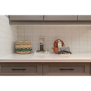 Ravinte 30 Pack 6'' Square Cabinet Pulls Matte Black Stainless Steel Kitchen Drawer Pulls Cabinet Handles 6”Length, 3-3/4” Hole Center