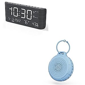 Digital Wooden Alarm Clock with Dual Alarm,Weekday/Weekend Mode,Adjustable Volume,Humidity & Temperature Detect,2-100% Dimmer,12/24H,Snooze,2 USB Chargers,Battery Backup, Loud Alarm Clock for Bedroom