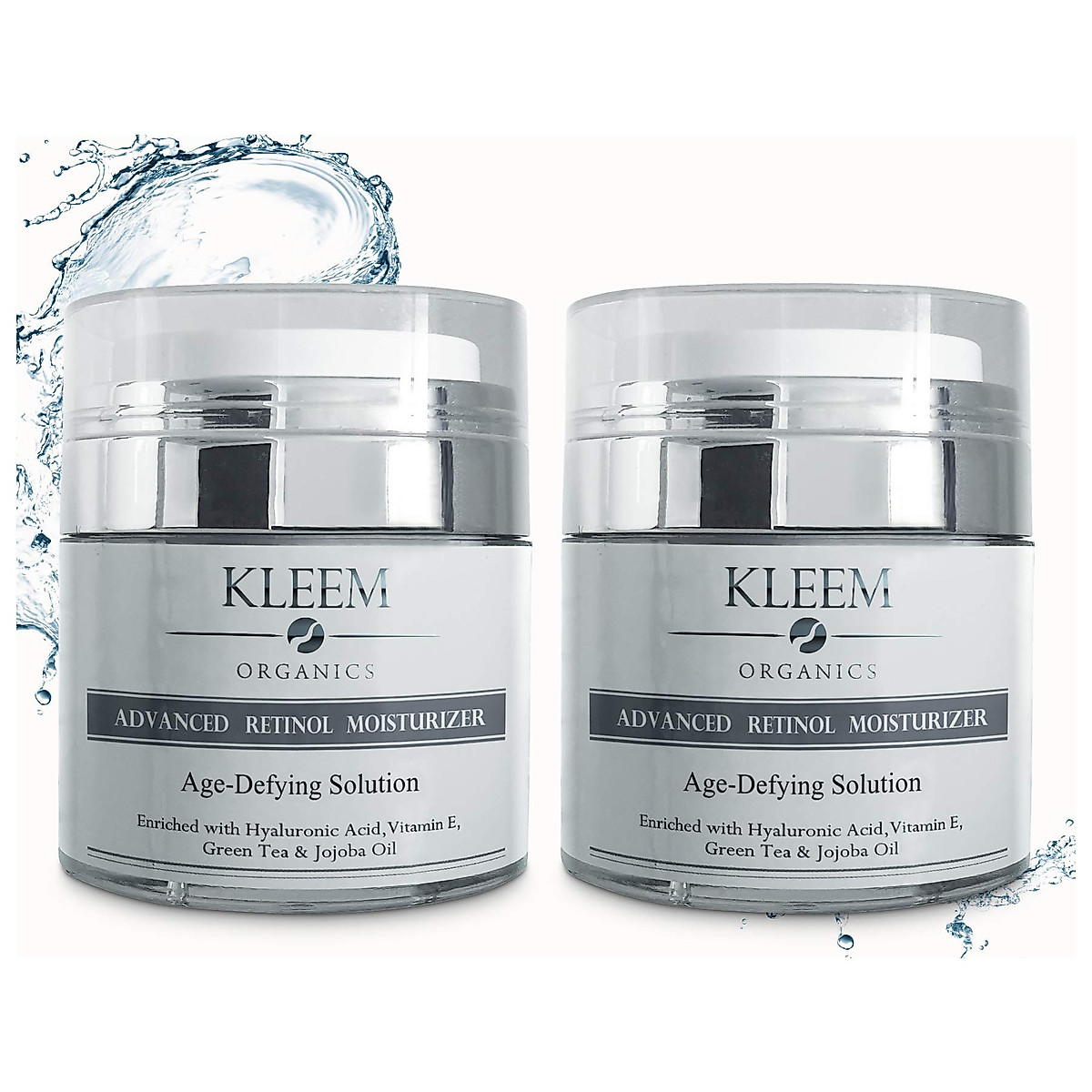 Advanced Anti Aging Retinol Cream Twin Set for Women & Men - With Retinol, Hyaluronic Acid & Vitamin E - Anti Aging Treatment Reduces Wrinkles & Fine Lines - Gentle Day and Night Serum, 1.7 Fl Oz