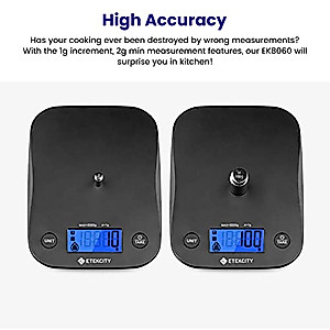 Etekcity Food Kitchen Scale, Digital Mechanical Weighing Scale, Grams and Oz for Weight Loss,Cooking, and Baking, Black