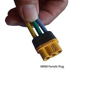 JINOARC 1Pair RC Charger Cable MR60 Pigtail Wire 14awg 100mm Female Male for FPV Drone Motor ESC