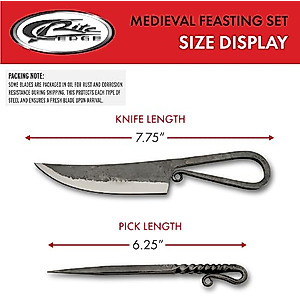 7.75" Hand Forged Medieval Style Feasting Knife With Sheath