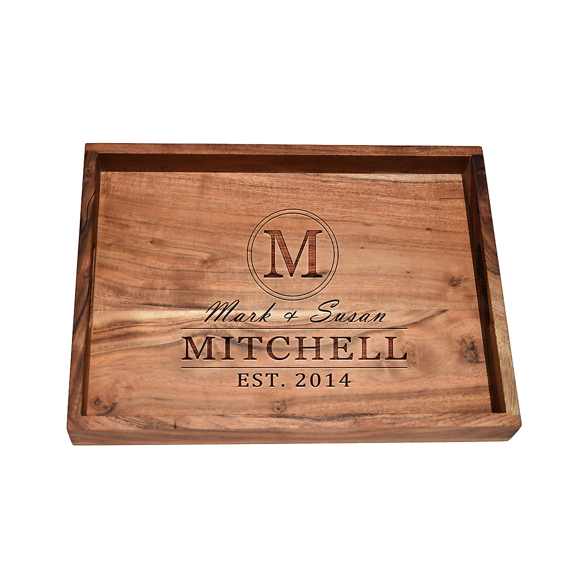 Personalized Bar Tray Design – Custom Serving Tray, Wood Drink Tray with Personalized Design – Home Bar Gift or Housewarming Gift – Bourbon/Whiskey Lovers Gift, Fully Customizable – Home Bar Gifts
