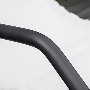 Outsunny Outdoor Folding Rocking Chair, Foldable Chaise Lounge Pool Chair with Armrests for Sun Tanning, Sunbathing, Rocker for Patio, Lawn, Beach, White