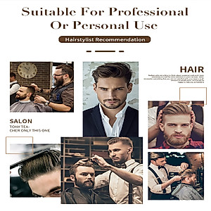 CestoMen 9pcs Carbon Fiber Stylist Combs Set, Anti Static Hair Cutting Comb Salon Styling Hairdressing Carbon Combs Rat Tail Comb for All Hair - Black