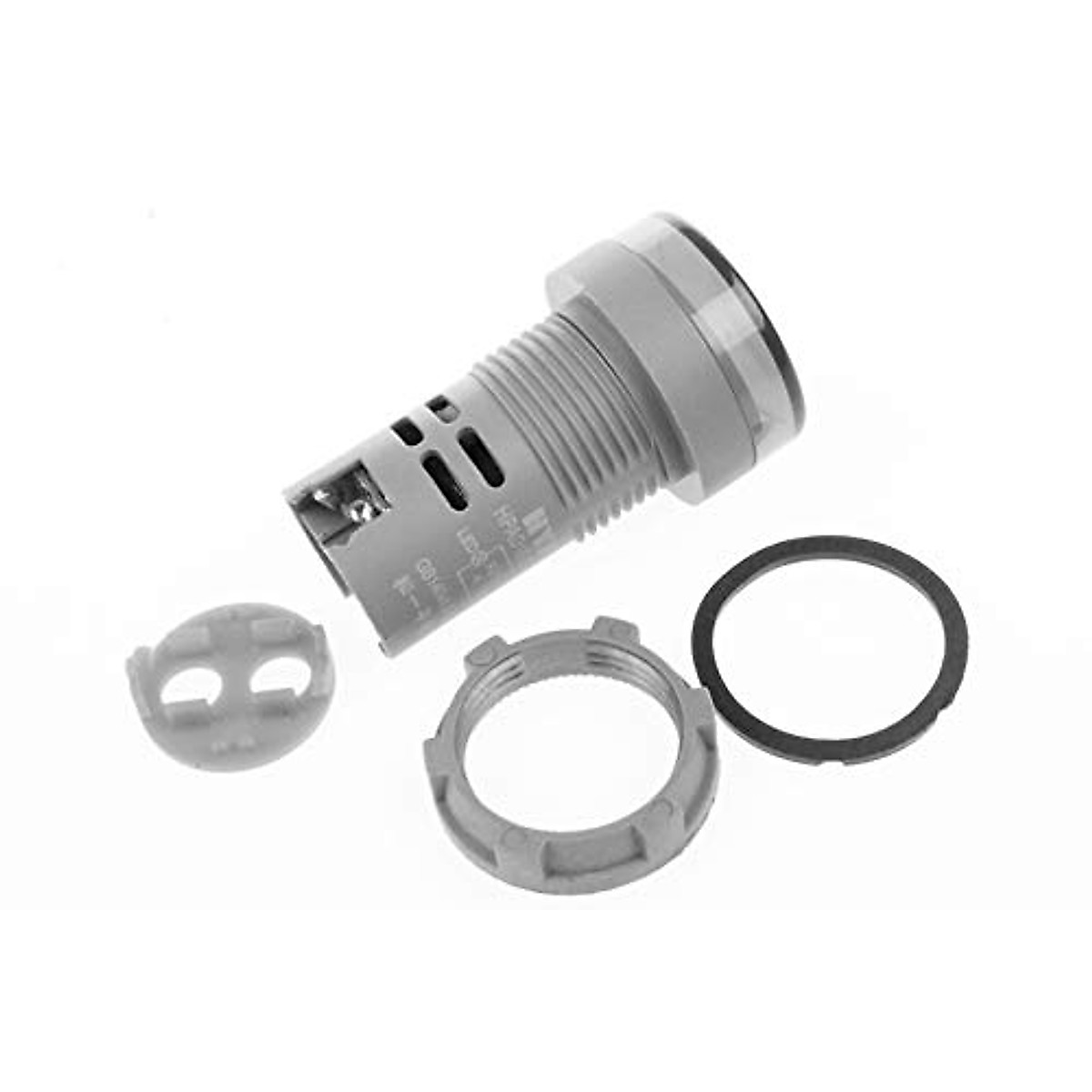 NOYITO 80-500V AC Digital Voltmeter 110V 220V 380V Red Green Yellow Blue White LCD Digital Display Small Round Head (Pack of 2) (White)