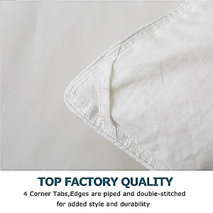 BPC Queen Size Down Comforter - Goose Duck All Season Down Comforter with Filling Down and Feather and Cotton Cover - Duvet Insert or Stand-Alone Down Comforter