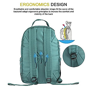 Goloni Classic Basic Backpack Separated Compartment For 15.6" Laptop With Pencil Case For Women,Waterproof High School Bookbag,Lightweight Casual Travel Daypack,Middle School Bag For Girls