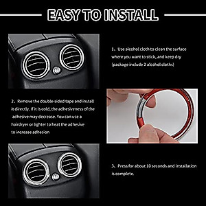 KORUIPEI Car Rear Air Conditioner Outle Ring Fit for Mercedes Benz E Class W212 W213 E300 E400 C Class W205 C300 GLC260 GLC300 CLS300 CLS400 CLS450 Accessories