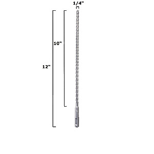 TTI Milwaukee 1/4 in. x 12 in. MX4 SDS-Plus Carbide Bit for Rotary Tool - Concrete with Rebar