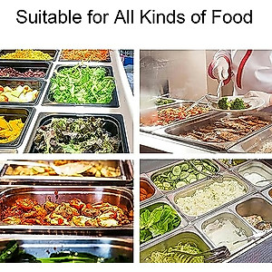 2/3/4/6 Commercial Electric Food Warmer, 1500W Stainless Steel Buffet Table Server, for Catering and Restaurants