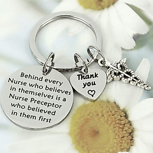 Hutimy Nurse Instructor Gift Keychains Nurse Preceptor Thank You Jewelry Nursing Instructor Appreciation Gifts Nursing Preceptor Keychain