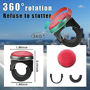 Pincuttee Steering Wheel Power Handle Spinner Knob,Carbon Fiber Steering Wheel Knob,Universal for Cars/Trucks/Tractors/Mowers/Forklifts,Steering Wheel Accessories(Carbon Fiber-Red,1PC)