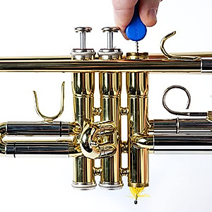 MusicNomad Premium 3 pc. Trumpet Brush Cleaning Kit: Mouthpiece, Valve & Snake Brush with Storage Bag (MN765)