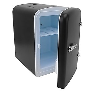 Diydeg Mini Fridge, 4 Liter / 6 Cans Skincare Fridge, DC12V AC100‑240V Portable Cooler and Warmer Small Refrigerators for Skincare, Foods, Medications, Bedroom, Travel and Car (US Plug)