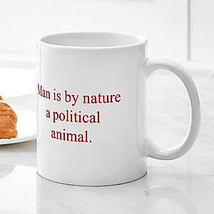 CafePress Man Is By Nature A Political Animal Mugs Ceramic Coffee Mug, Tea Cup 11 oz