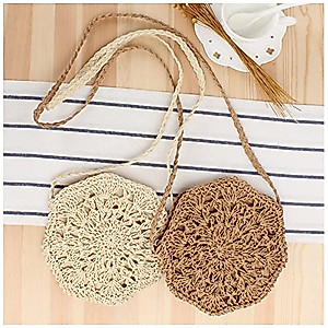 Naimo Straw Crossbody Bags for Women Rattan Bag Woven Straw Shoulder Handbag Purse Handmade Weaving Summer Beach Bag
