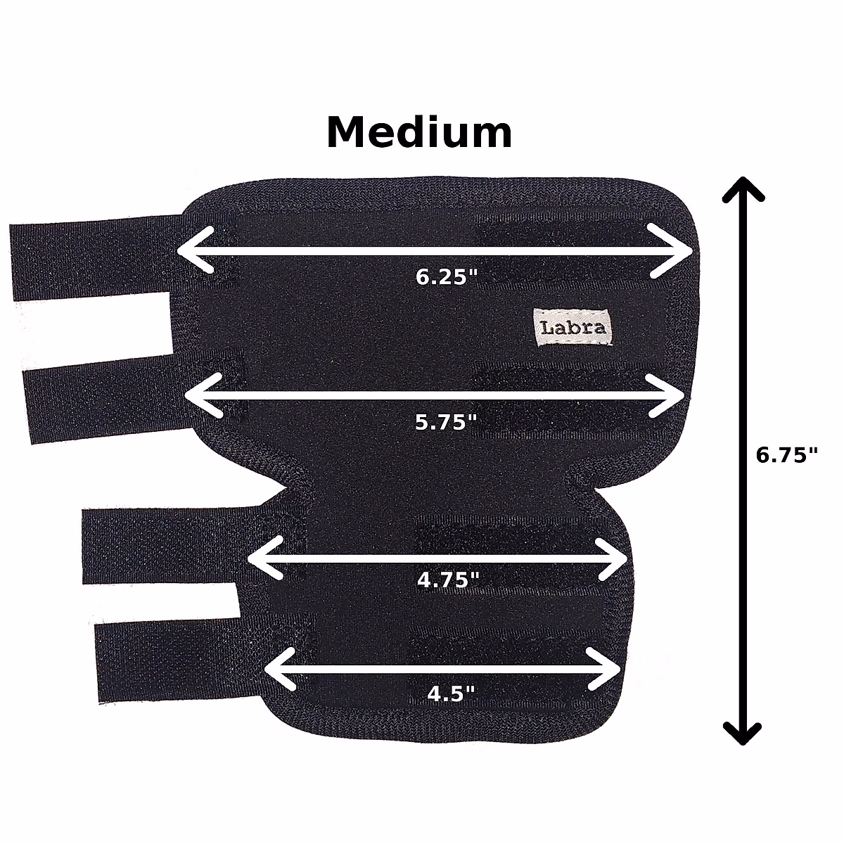 Labra Supportive Dog Rear Leg Hock Joint Wrap Brace with Metal Springs Protects Canine Wounds as They Heal Compression Brace Heals and Prevents Injuries and Sprains Helps Arthritis (Medium)