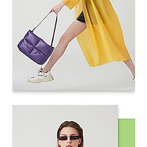 Cotton Down Padded Handbags Quilted Puffy Tote Bag for Women Lightweight Shopping Dating Working Traveling Bag