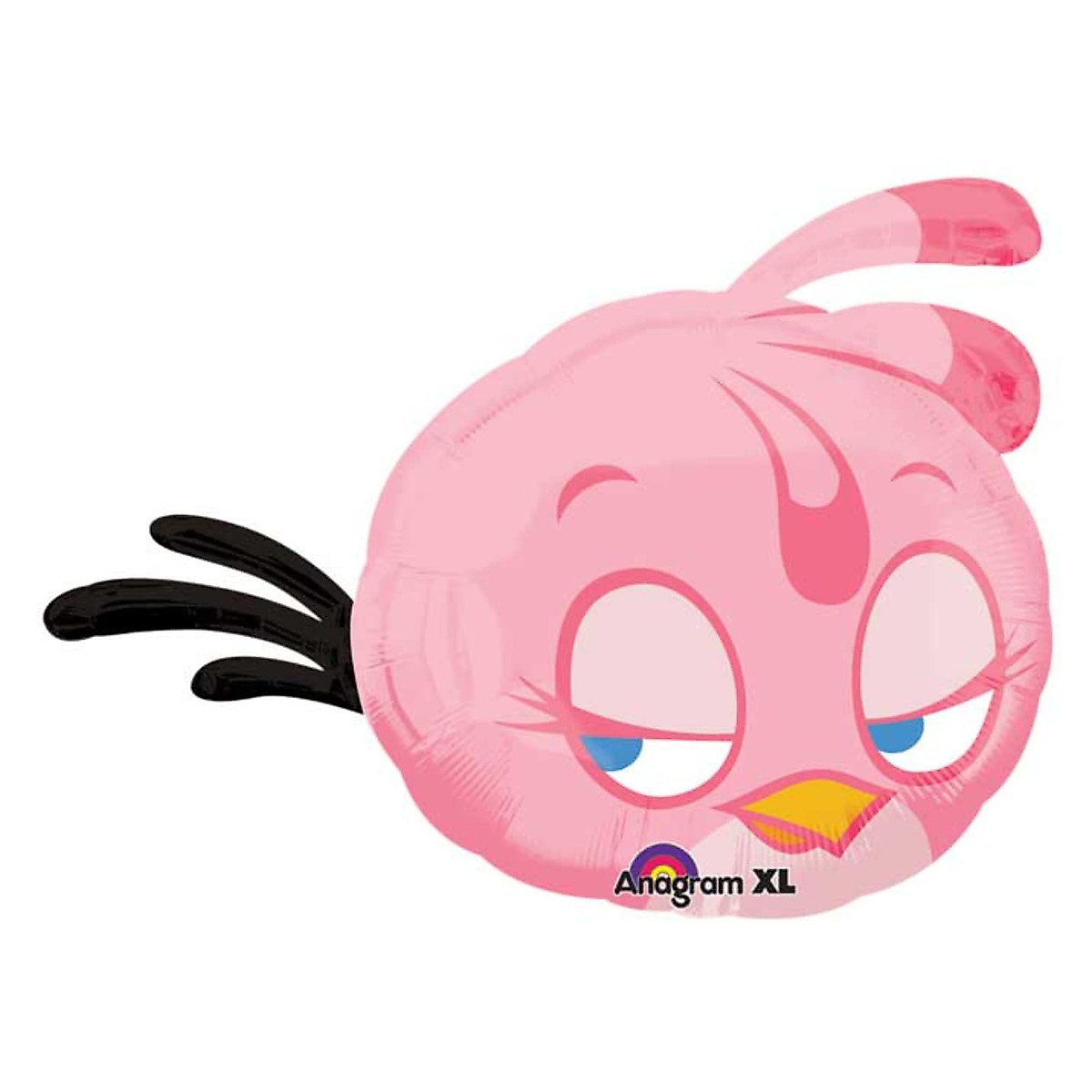 Angry Birds Party Balloons - Set Of 4 Balloon Decorations Featuring The Pink Black Yellow And Green King Pig Bird Globos For A Birthday Bouquet Centerpiece