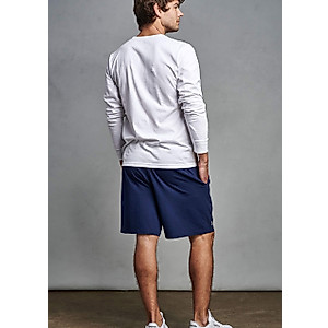 Russell Athletic mens Russell Athletic Men's Premium Ringspun Cotton With Pockets Casual Shorts, Navy, Medium US
