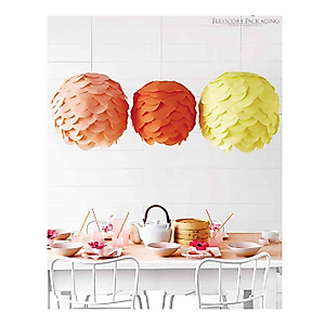 Flexicore Packaging |Orange Gift Wrap Tissue Paper | Size: 15 Inch X 20 Inch | Count: 10 Sheets | DIY Craft, Art, Wrapping, Crepe, Decorations, Pom Pom, Packing & Party