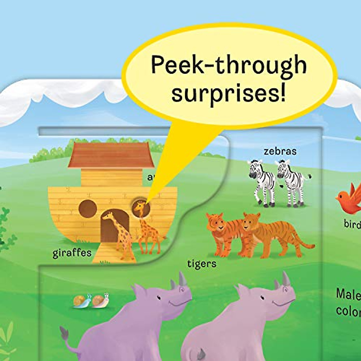 Peek-a-Flap Noah - Children's Lift-a-Flap Board Book Gift for Easter, Christmas, Communion, Baptism (Little Sunbeams)