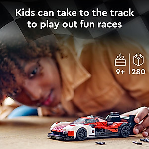 LEGO Speed Champions Porsche 963 76916, Model Car Building Kit, Racing Vehicle Toy for Kids, 2023 Collectible Set with Driver Minifigure