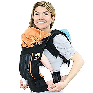TwinGo Carrier - Air Model - Classic Black - Great for All Seasons - Breathable Mesh - Fully Adjustable Tandem or 2 Single Baby Carrier for Men, Woman, Twins and Babies 10-45 lbs